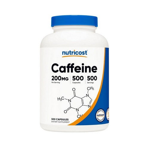 Nutricost, Caffeine Capsules, 200 Mg, 500 Count